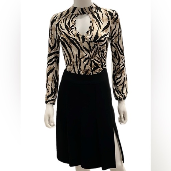 VENUS | Tops | Venus Keyhole Zebra Patterned Top | Poshmark